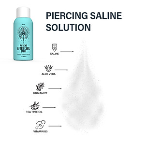 BASE LABORATORIES Piercing Aftercare - Piercing Bump Treatment Kit | Keloid Bump Removal Oil + Piercing Aftercare Spray for Ears, Nose, Body(4oz) | Piercing Cleaner Saline Solution Spray 15ml + 4oz
