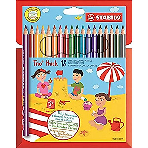 Stabilo Trio Thick Pencil , Set of 18 , Multicolored (022509)