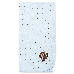 Little Me Blankets for Baby Boys' Monkey Star Swaddling Receiving Blanket