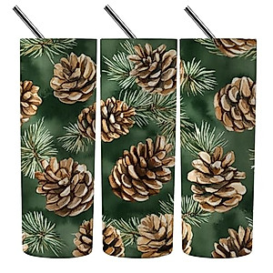 Medpol rustic christmas theme insulated tumblers coffee cup Gift，rustic christmas theme Drinking Glasses-Tea Cup-Coffee Mug tumbler with lid and straw 20 oz insulated tumbler cups