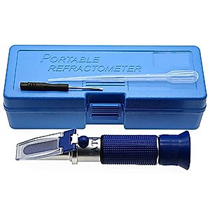 AMTAST Brix Refractometer with ATC for Liquid Fruit Canned Food Sugar Content Test 0-32% Brix Refractometer Automatic Temperature Compensation