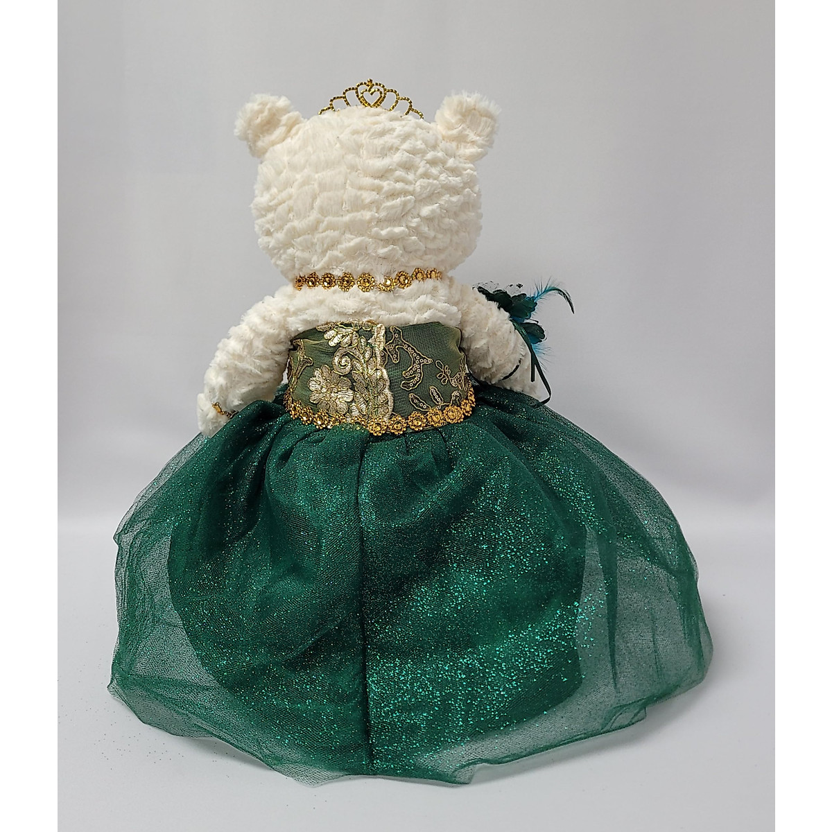 KINNEX COLLECTIONS SINCE 1997 20" Quince Anos Quinceanera Last Doll Teddy Bear with Dress (Centerpiece) ~ ARC16831-33 (Emerald Green)