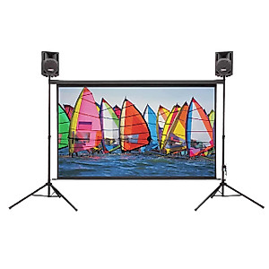 Indoor/Outdoor Theater Kit | Silverscreen Series System | Projection Screen with 1080pHD Savi 4000 Lumen Projector, Sound System, Streaming Device w/WiFi (SS-100)