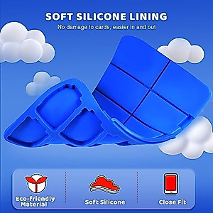 CYKOARMOR Switch Game Case Holder for Nintendo Switch/OLED/Lite Game Card, Switch Game Holder with 24 Game Slots & 24 Micro SD Card Slots, Switch Game Card Case Compact Switch Cartridge Case Red Blue