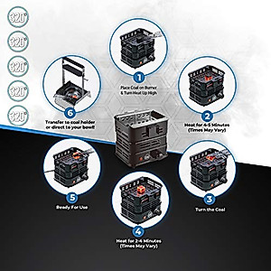 320º Electric 'High Tower' Charcoal Burner for BBQ & Coconut Coal Coil Stove Lighter - FULL WARRANTY