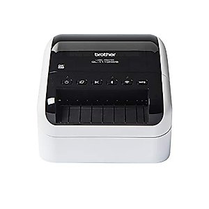 Brother QL-1110NWB Label Maker, Shipping Labeller, Wireless, PC Connected, Network and Bluetooth, Desktop, Wide Format 4 Inch Labels