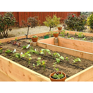 Habitech 1/4" Irrigation Dripline Tubing (100 Ft Roll) - 6" Emitter Spacing - 1/4" Drip Irrigation Fittings Included