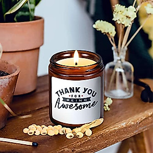 Thank You Candle, Employee Appreciation Gifts, Funny Appreciate Present Ideas for Women Men Best Friends Teacher Team Members, Goodbye Coworkers Leaving Gifts, Lavender Scented Candle Home Decor