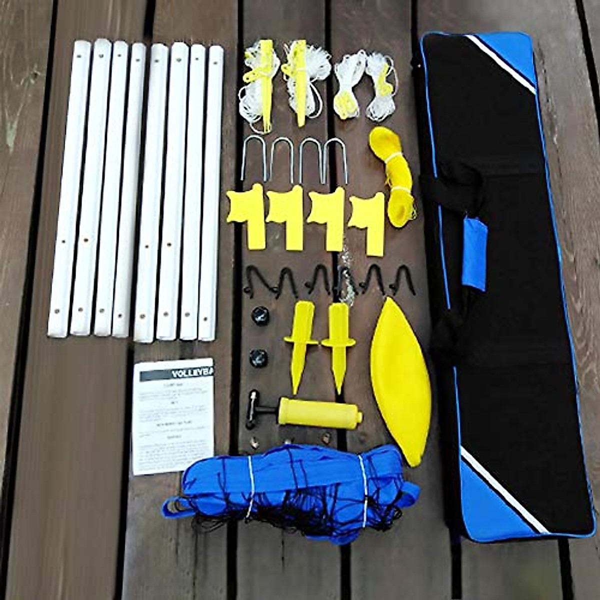 Badminton Net, Outdoor Portable Volleyball Net, Adjustable Foldable Badminton Tennis Volleyball Net with Stand Pole, for Beach Grass Park Outdoor Venues