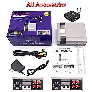 Retro Game Console, Mini Classic Game System with 2 Classic Wireless Controllers and Built-in 620 Games, RCA Output and HDMI HD Output Plug & Play Childhood Mini Classic Console, Birthday Gifts.
