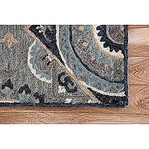Lr Home Ox Bay Constance Multi Traditional Medallion Organic Wool Indoor Hearth Area Rug
