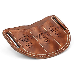 TOURBON Leather Pocket Organizer Folding Knife Holder 3 Slot EDC Pouch with Belt Loop