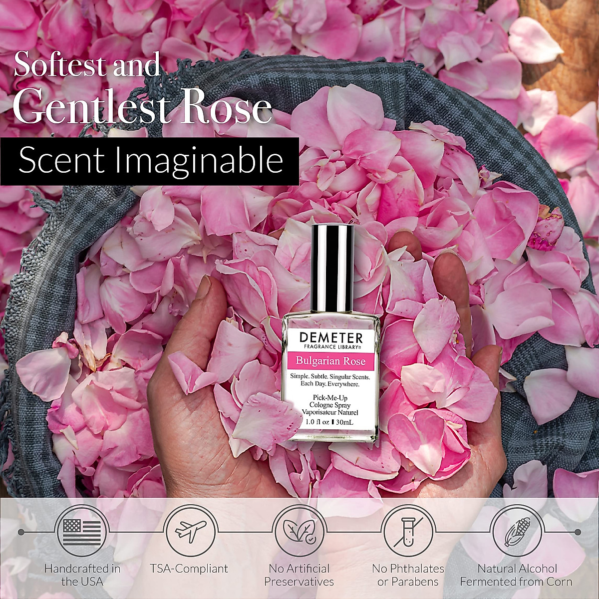 DEMETER Bulgarian Rose, 1 Oz Cologne Spray, Perfume for Women