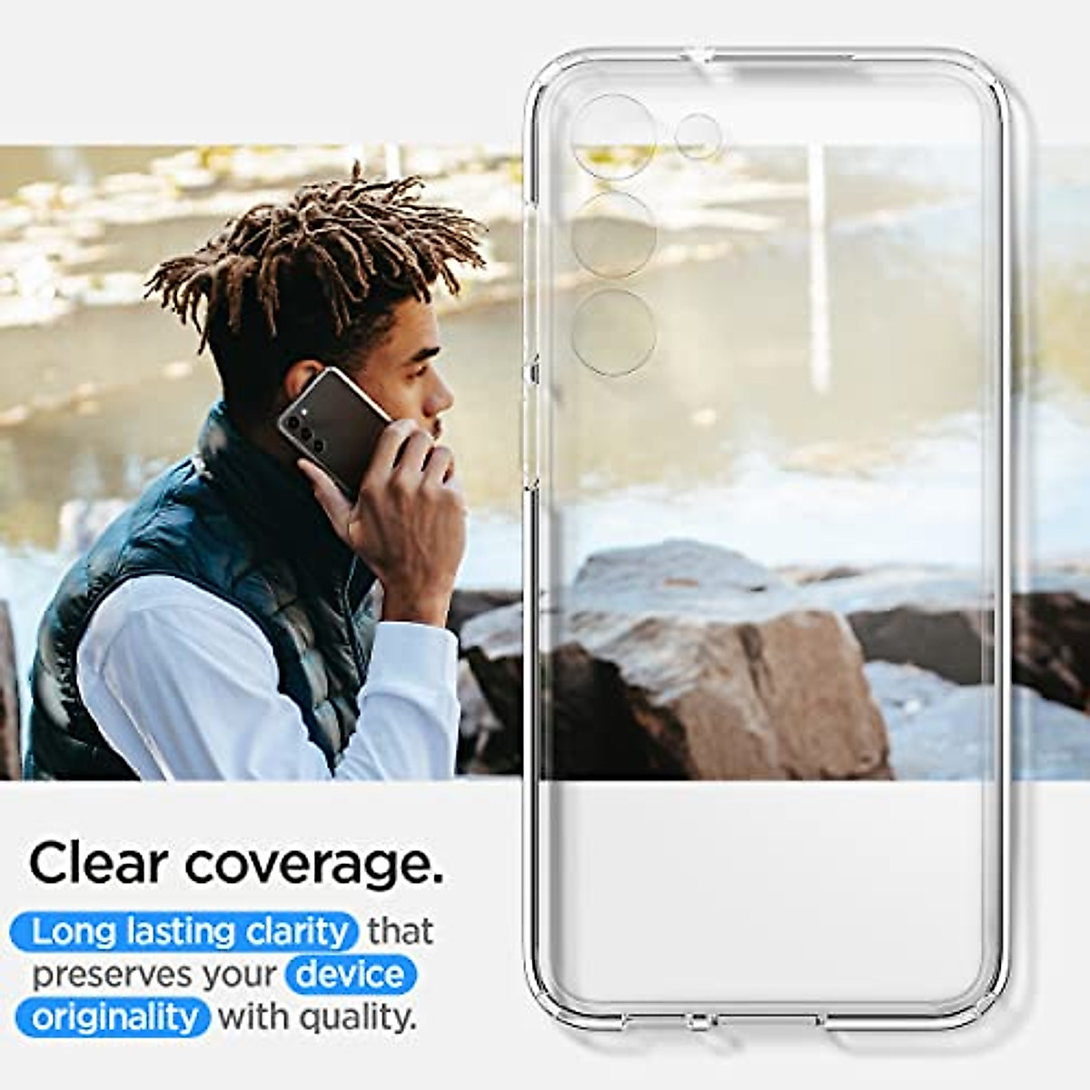 Spigen Ultra Hybrid Designed for Galaxy S23 Case (2023) - Crystal Clear