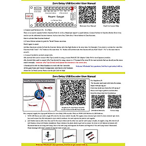 Qenker 2-Player Zero delay USB Encoder to Arcade Joystick and Arcade Buttons, USB Joystick Encoder for PC, MAME, Windows and Raspberry Pi