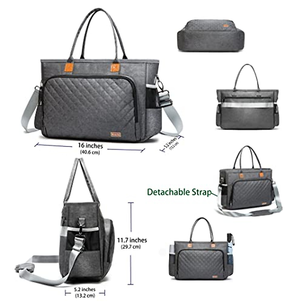 Arctic fox Laptop Tote Bag for Women/Men, 15.6'' Computer Messenger Teacher Work Bag with Padded Laptop Case for Business, Office and Travel.