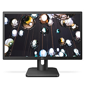AOC 20E1H 20" HD 1600x900 Monitor, 5ms, Flickerfree, HDMI/VGA, VESA Compatible, EnergyStar, Black