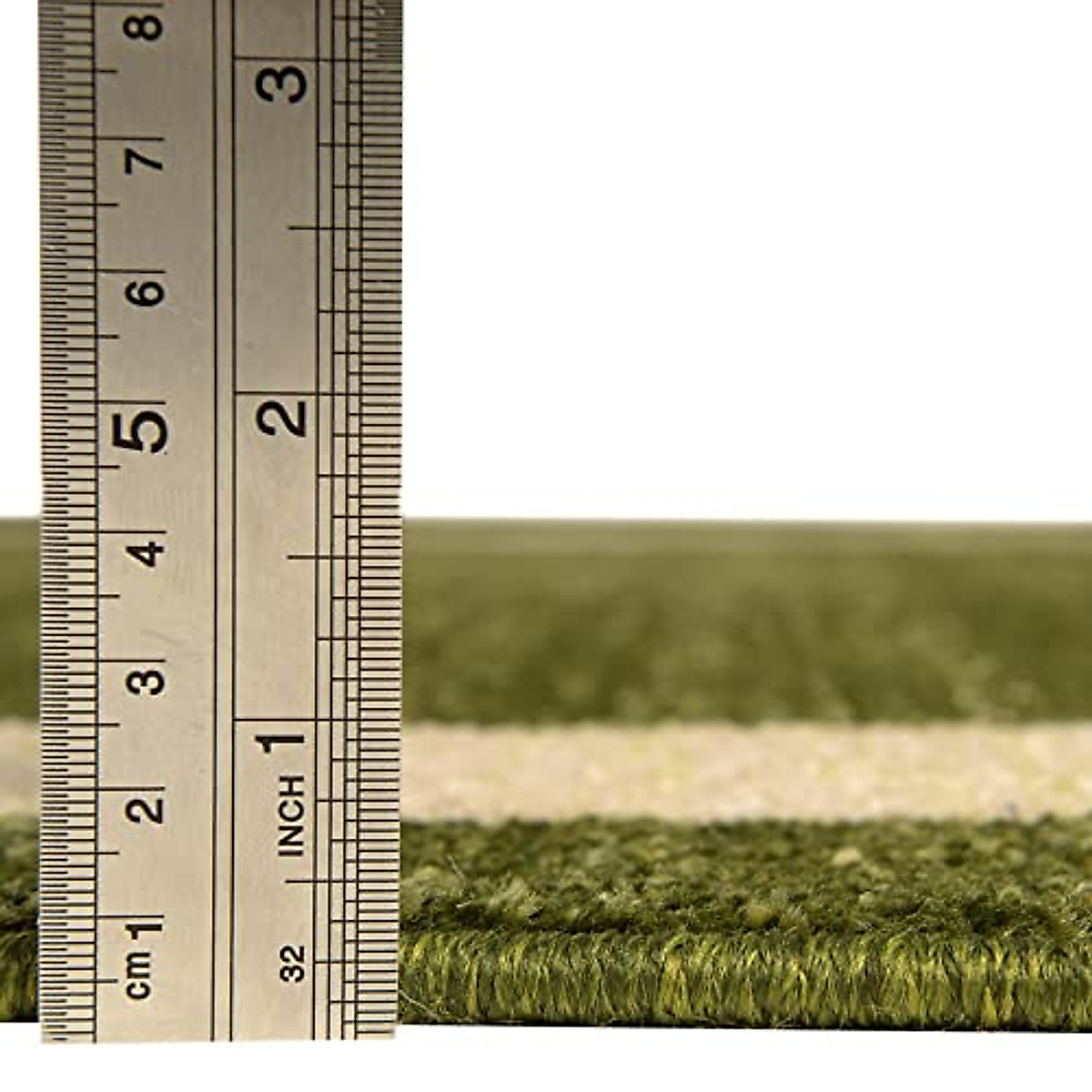 Unique Loom Del Mar Collection Area Rug - Maria (2' 7" x 10' Runner, Green/ Ivory)