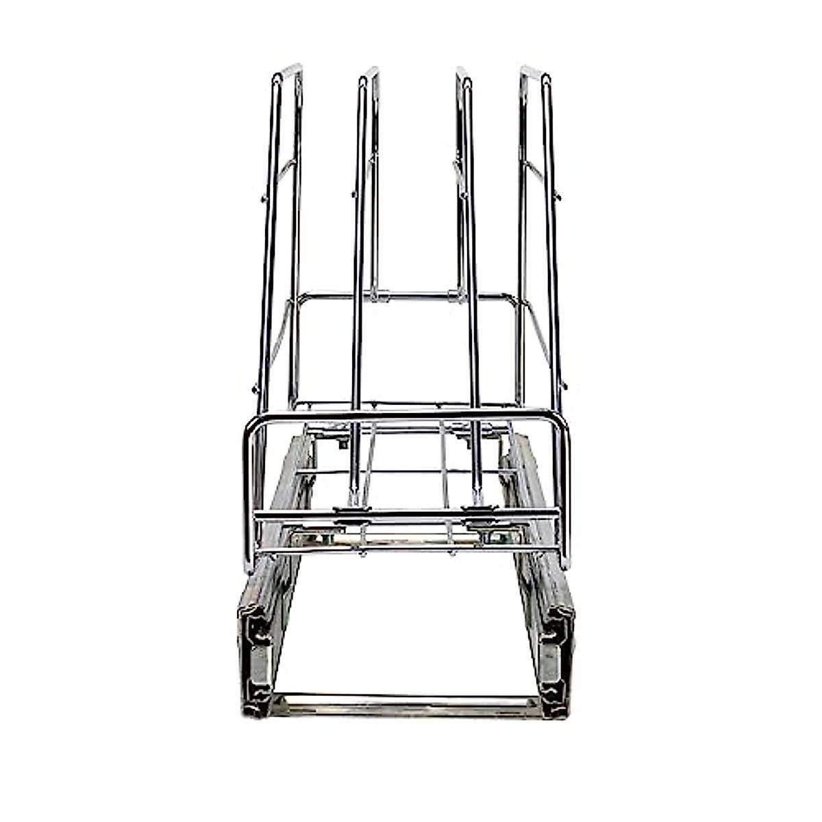 Household Essentials Glidez Multipurpose Chrome-Plated Steel Pull-Out/Slide-Out Storage Organizer for Cookware and Bakeware - Fits Standard Size Cabinet or Shelf, Chrome
