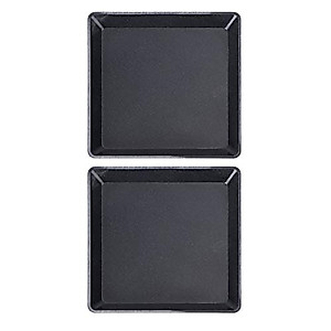 DOITOOL 2pcs Plant Saucer Plastic Plant Tray Flower Pot Saucer Square Saucer for Indoors Outdoor Garden Plant Container Accessories 4.9 Inch Black
