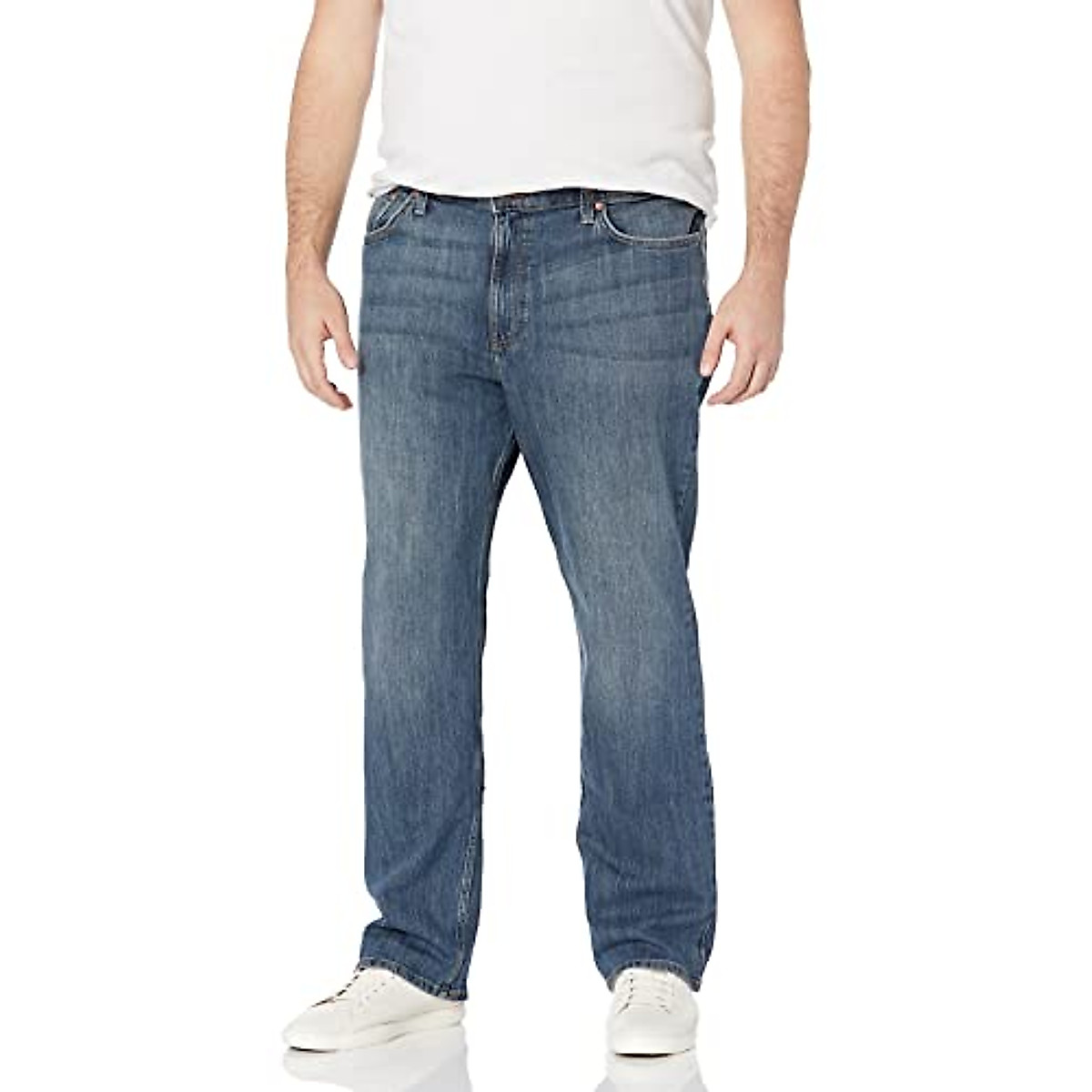 Lee Men's Big & Tall Custom Fit Relaxed Straight Leg Jean, Thatch, 44W x 30L