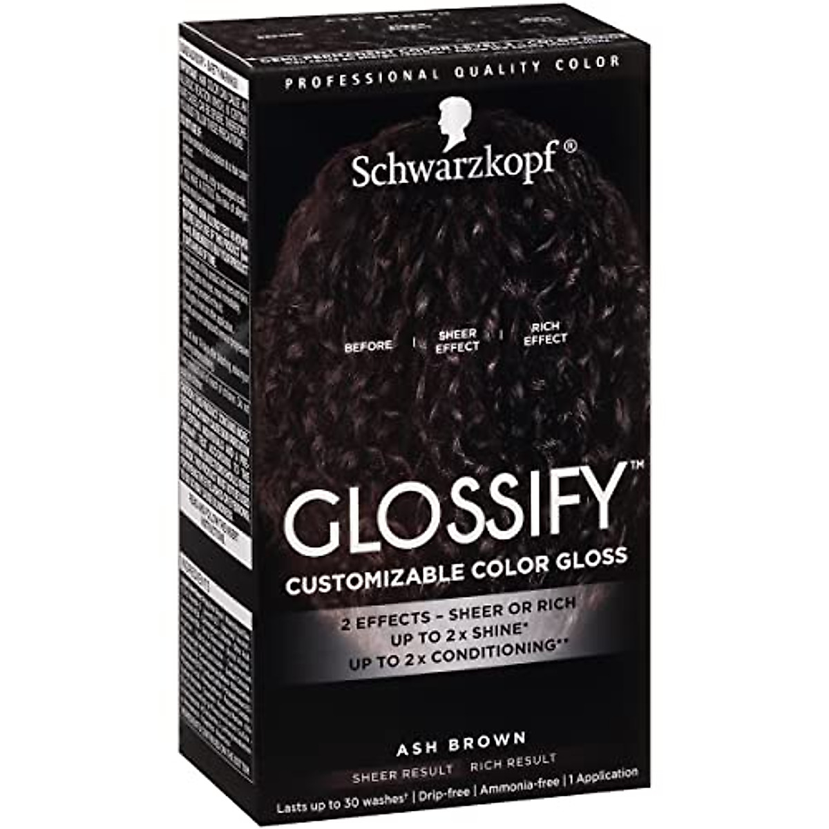 Schwarzkopf Glossify Customizable Color Gloss, Ash Brown