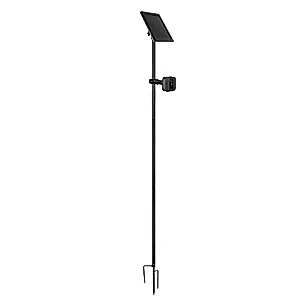 Holicfun 2-in-1 Ground Stake Mount Stand for Outdoor Security Cameras and Solar Panels, Universally Compatible with Ring, Blink, Google Nest, Eufy, Arlo, Wyze, SimpliSafe, and More (Black)