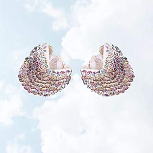 1 Pair Contemporary Pirouette Dance Half Sole Crystal Stretch Lyrical Turning Shoes for Ballet Jazz Girls Women Size L