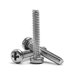 MroMax 100Pcs M1.6 x 10mm Pan Head Phillips Machine Screws, 304 Stainless Steel 18-8, Fully Thread, Metric Silver Gray Cross Head Screws Bolts for Sunglasses, Watch and Small Electronic Devices