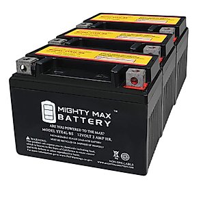 Mighty Max Battery YTX4L-BS Battery Replaces Bombardier Can-Am 70 DS70 10-12 - 3 Pack