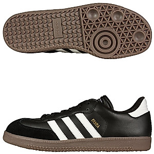 adidas Boy's Samba Classic Soccer Shoe, Black/White/Black, 1.5 Little Kid