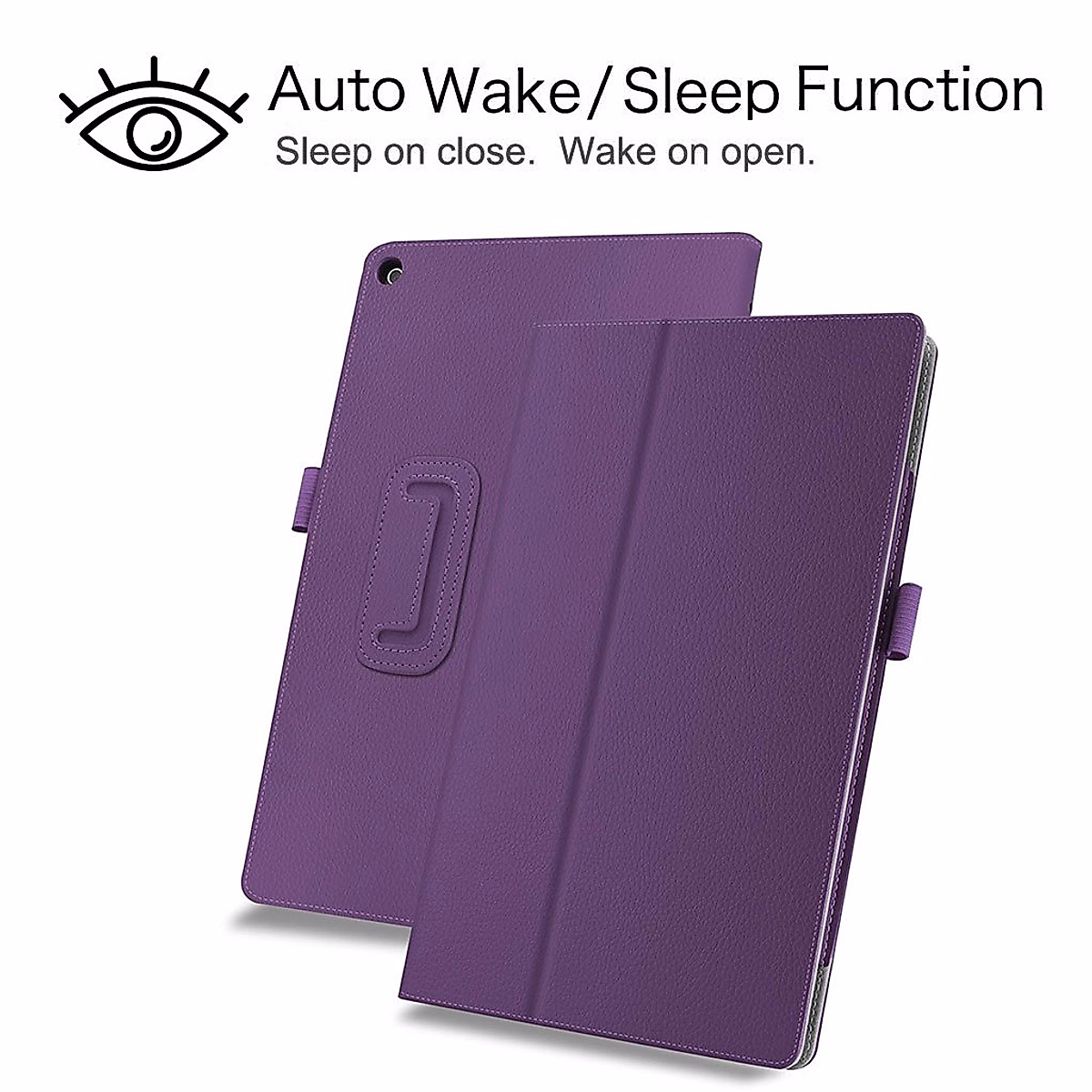 Epicgadget Case for Samsung Galaxy Tab A8 10.5 Inch (SM-X200/SM-X205/SM-X207) - Slim Lightweight Folio PU Leather Folding Stand Cover Case for Galaxy Tablet A8 10.5" (2022 Released) (Purple)