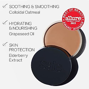 Saie Sun Melt Bronzer - Buildable Cream-Balm Bronzer For Face Sculpting - Cream Contour with Velvet Finish - Medium Bronze (1 oz)
