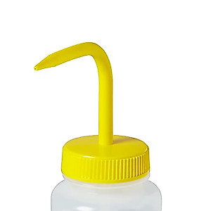 United Scientific™ UniSafe™ Laboratory Grade Wide Mouth LDPE Vented Chemical Wash Bottle, Isopropanol, 500mL (16oz), 4-Color, Pack of 6