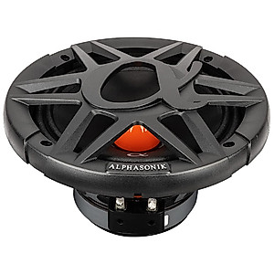 Alphasonik 1 Pair of VCA654 VENUM PRO Series 6.5" 1400 Watts Max 350 Watts RMS Mid-Range Car Audio Speaker 4-Ohm Proprietary Grille, Cast Basket, Cloth Surround, Non Pressed Paper Cone, Ferrite Magnet