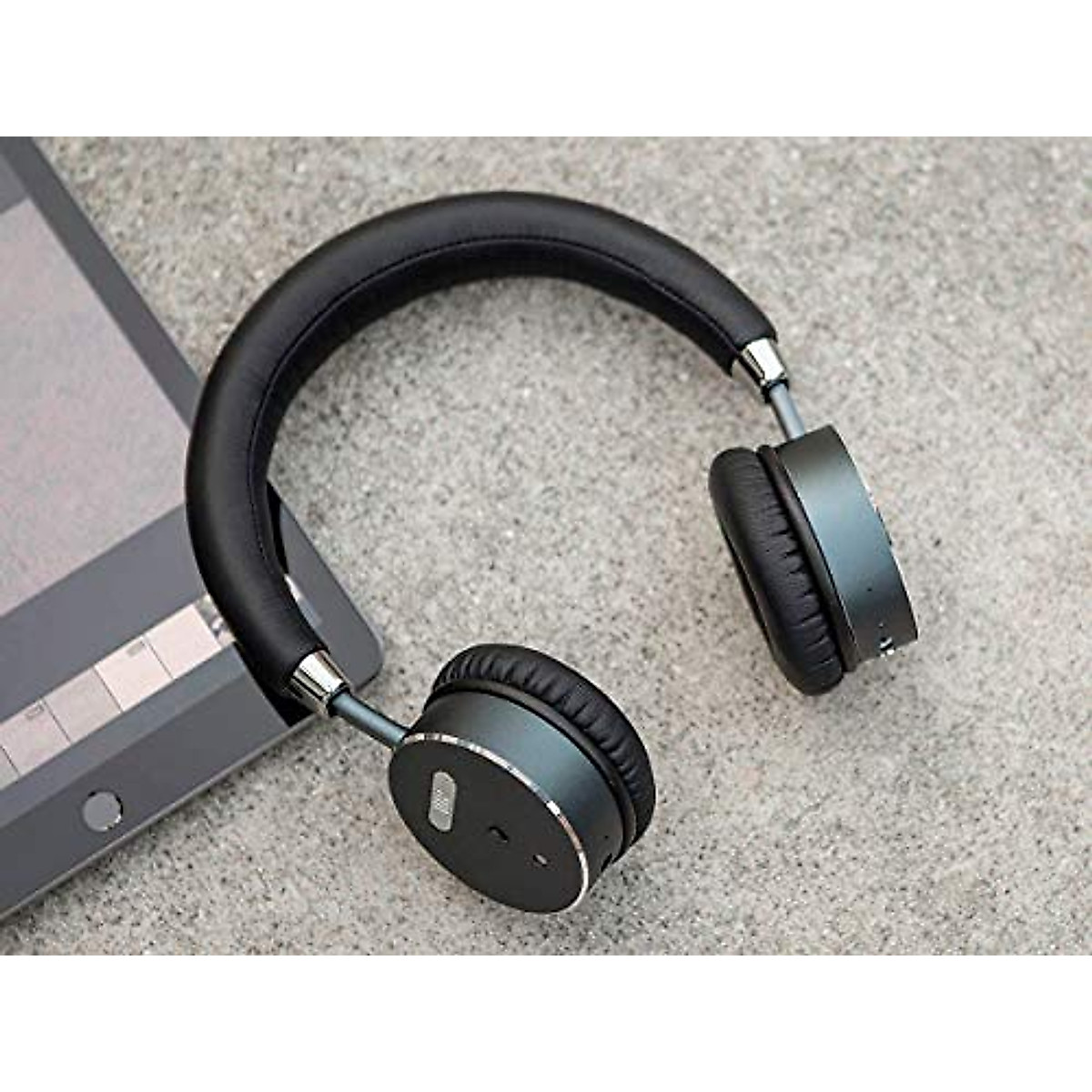 Monoprice BT-510ANC Wireless On Ear Headphone - Black/Silver with (ANC) Active Noise Cancelling, Bluetooth, Extended Playtime