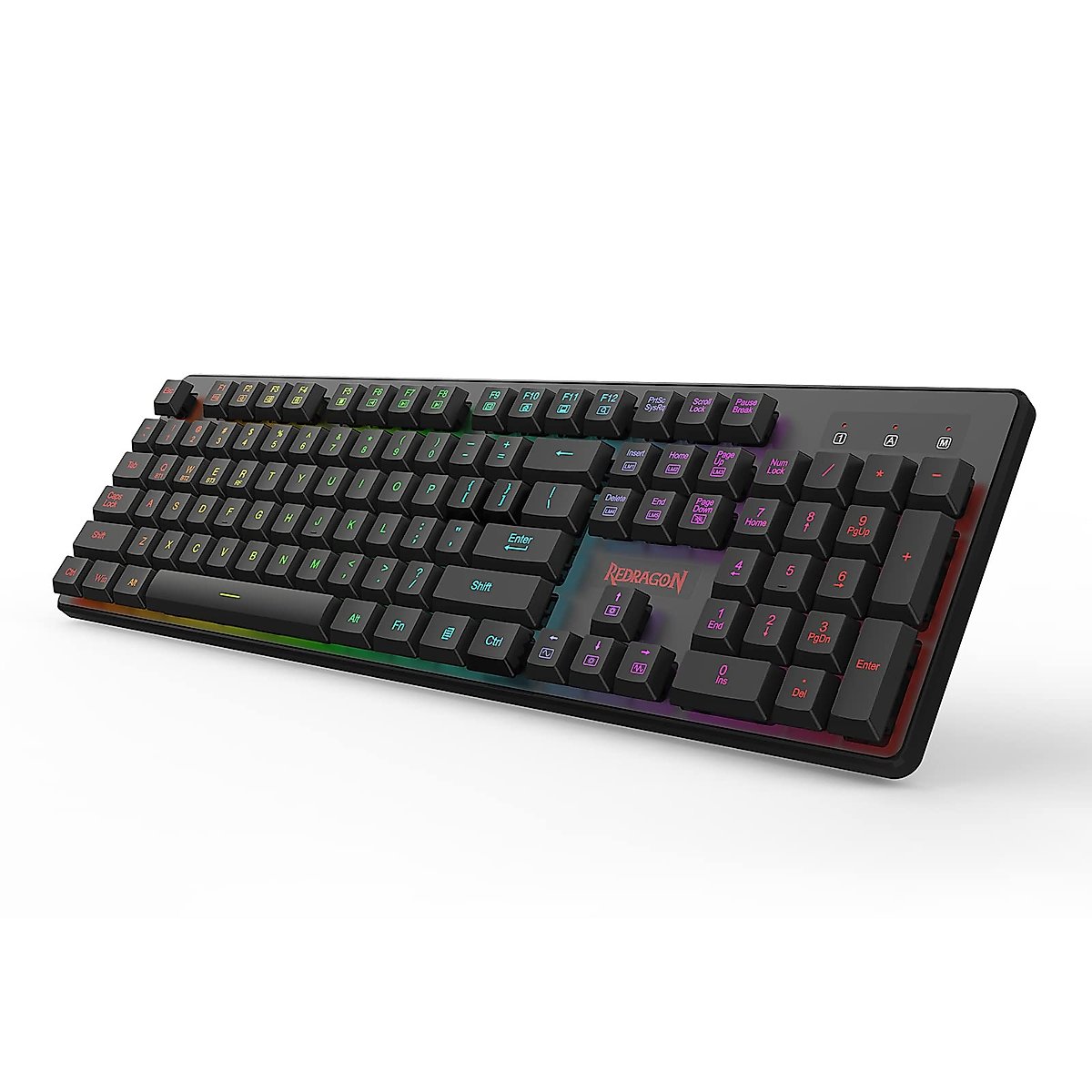 Redragon K509 Pro Wireless Gaming Keyboard, 2.4G and Bluetooth Keyboard, RGB Backlit with 104 Low Profile Keys for Windows PC (Black)