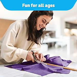 YourFleece No-Sew Throw Fleece Fabric DIY Blanket Making Kit, Make Your Own, Anti-Pill, Christian Crosses, 50x60 Inches