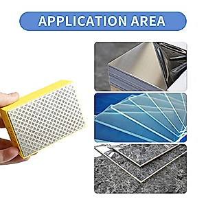 4pcs Angled Sanding Sponge Hand Diamond Sanding Pads for Ceramic Stone Marble Tile Concrete Glass Granite