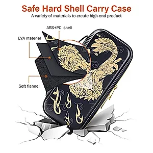 Davlon Carrying Case for Switch/Switch OLED, Portable Switch Travel Case with Handle and 10 Game Card Slots, Hard Shell Protective Case Compatible with Switch Console and Accessories