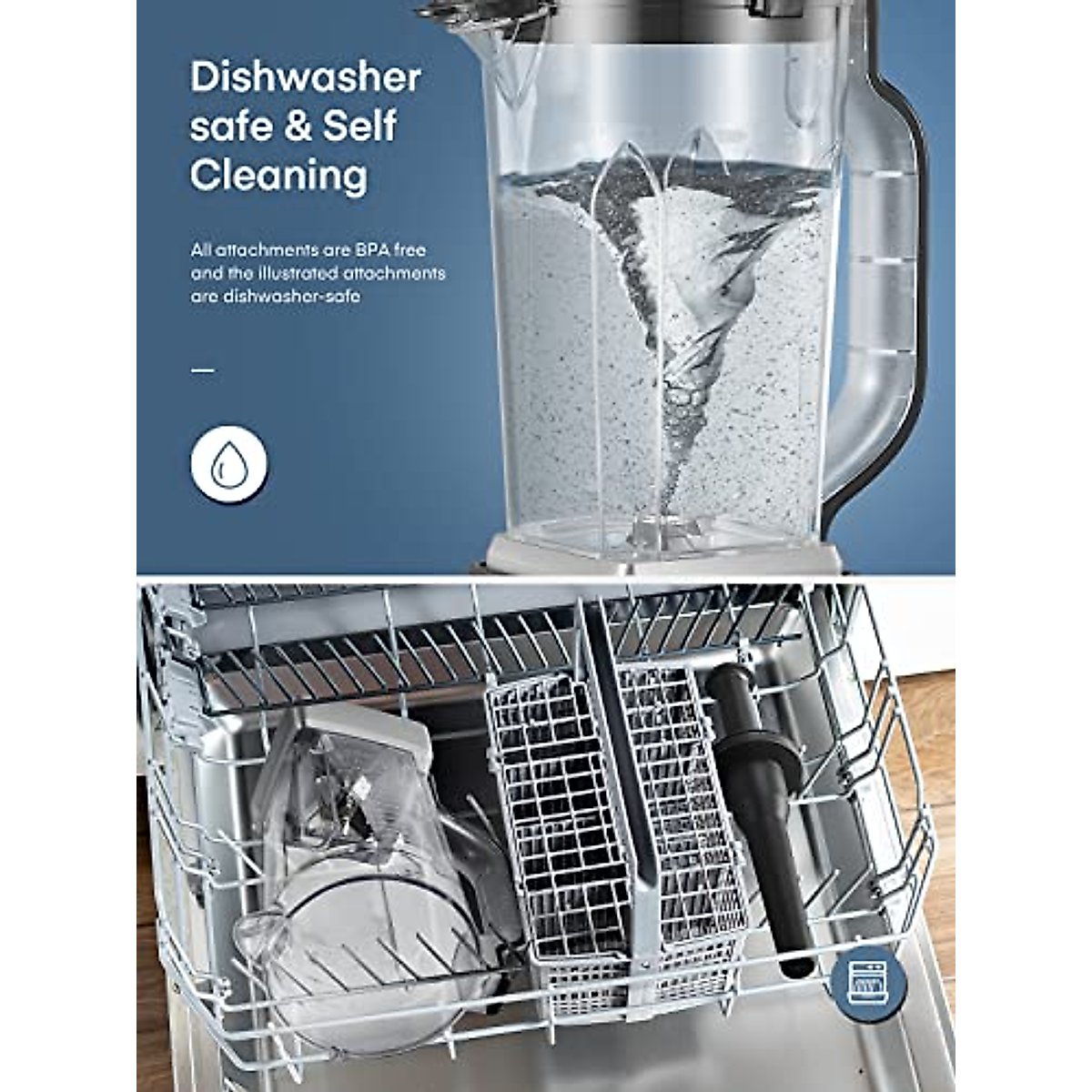 Professional Countertop Blenders for Kitchen, Housnat 2200W Max High Power Commercial Blender with LED Display, 8 Preset Programs, 8 Adjustable Speed, Blender for Shakes and Smoothies, Frozen Fruit, Crushing Ice, Veggies
