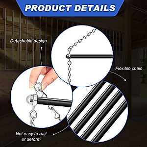 Dunzy Blanket Rack 24.02 x 44.88 Inch Saddle Rack Long Saddle Stand Stall Blanket Bar Horse Trailer Organizer for Western Saddle Blankets Horse Blankets Pads Towels Storage Supplies, Black