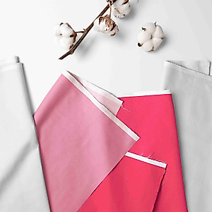 Bacati - Mix N Match Solid 3 Layer Ruffled Crib Skirt (White/Pink/Fuschia)