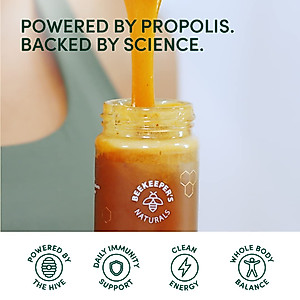 Superfood Honey by Beekeeper's Naturals - Bee Pollen, Royal Jelly, Propolis, Honey - Natural Energy, Immune Support, Mental Clarity, Athletic Performance (11.6 oz)