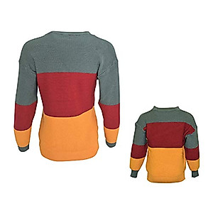 Unique Baby Girls Mommy Me Matching Winter Fall Sweater (Women XL, Green)