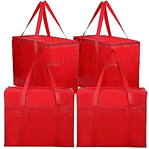 LABRIMP 4pcs Insulation Bags Insulated Thermal Bags Food Bag Freezer Shopping Bags Insulated Thermal Bags for Cold Food Insulated Bag Cooler on Wheels Warmer Bags Non-Woven Fabric