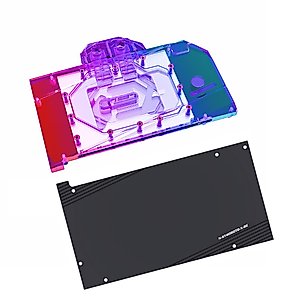 Copper GPU Water Cooling Block GPU Waterblock Graphics Card Water Cooling Block for Zotac GeForce RTX 4080 AMP Extrme AIRO Trinity (5V ARGB RBW Aura Effect LED Lights GPU Block with Backplate)