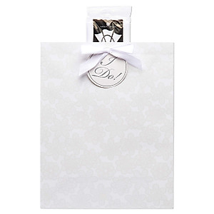 American Greetings 15.5" Extra Large Gift Bag with Tissue Paper (White Lace) for Weddings, Bridal Showers and Bachelorette Parties (1 Bag, 6 Sheets)
