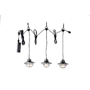 Barebones Edison Pendant String Lights - Forest Lantern, Lantern, and Railroad Lantern - Formal Outdoor String Lights Edison and String Lanterns (Antique Bronze)