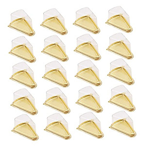 OATIPHO 50pcs Sandwich Box Mini Cake Boxes Cake Plastic Container Clear Container Bakery Box Moon Cake Packing Box Cheesecake Boxes Disposable Cake Boxes Packing Cake Boxes Blister Dessert